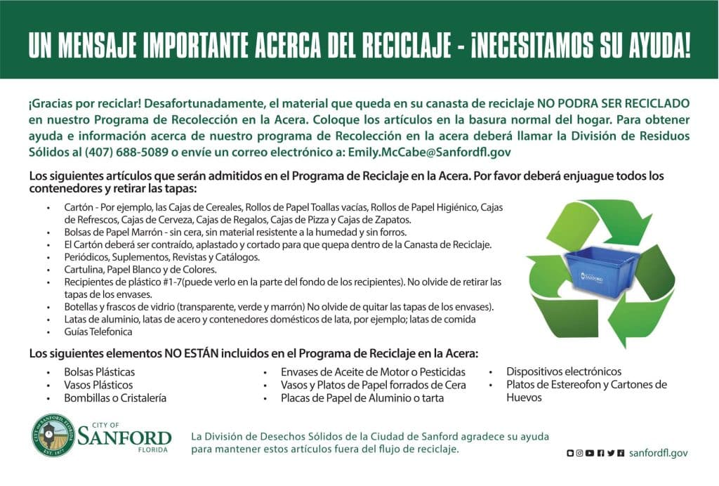 Solid Waste and Recycling | Sanford, FL