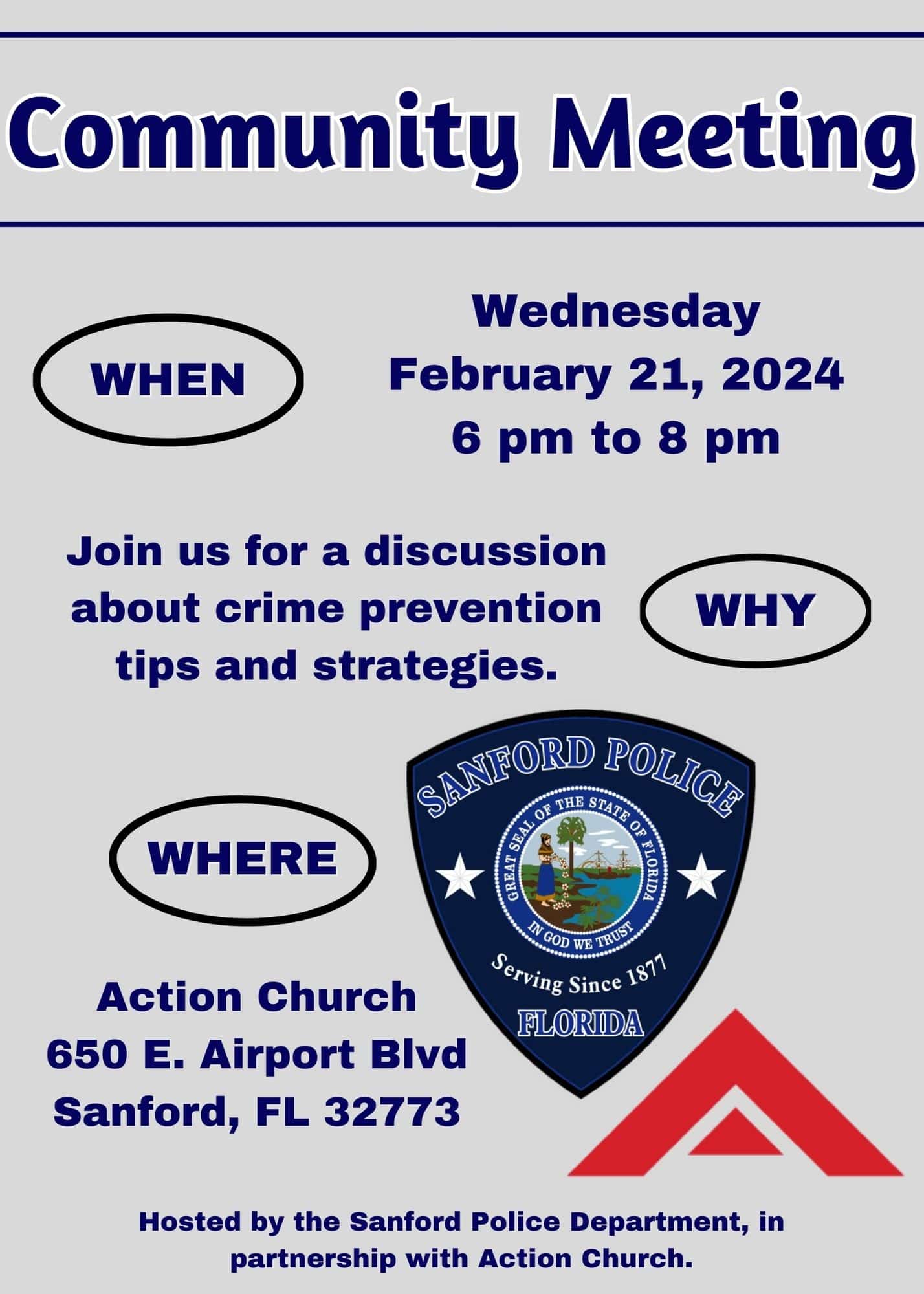 Police Department - Community Meeting - Sanford Main