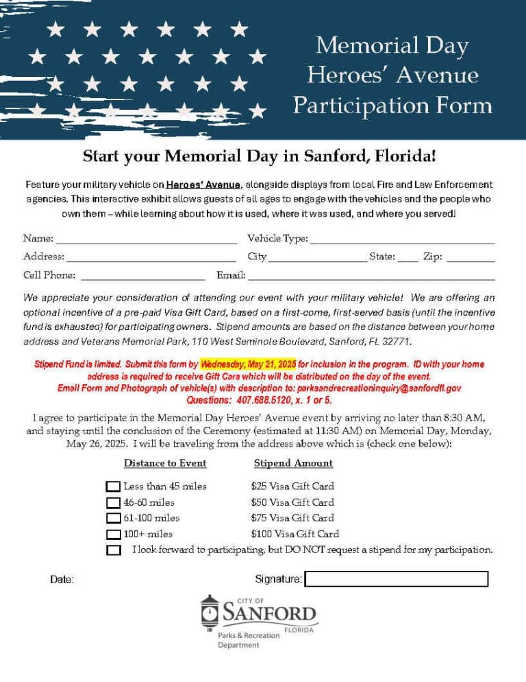 Memorial Day Remembrance Ceremony - Sanford Main